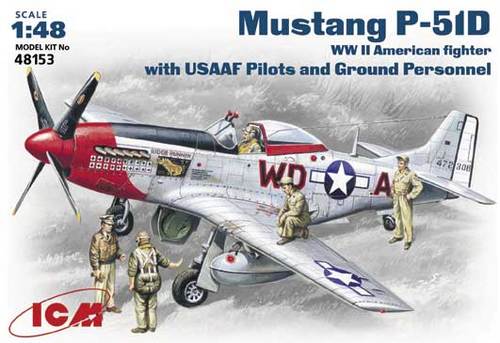 ICM 48153 Mustang P-51D with USAAF Pilots and Ground Personnel