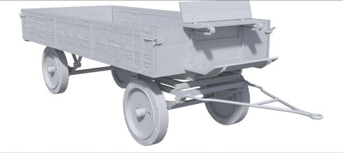 Peddinghaus-Decals 72F345 Trailer for Lanz Tractor with Rubber Tyres (3D-Printed)