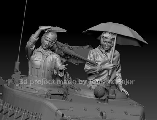 FOCUS MINIATURES 3504 Rain Weathrt USA (2 figures)