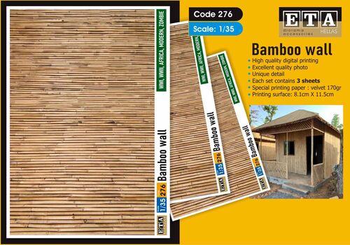 ETA DIORAMA ACCESSORIES 276 Bamboo Wall (3 Sheets)
