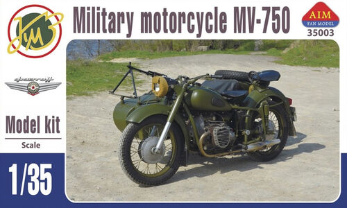 AIM Fan model 35003 MV-750 - Soviet Motorcycle with Sidecar
