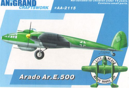 Anigrand Craftswork AA2115 Arado Ar.E.500 - Twin-boom attacker project