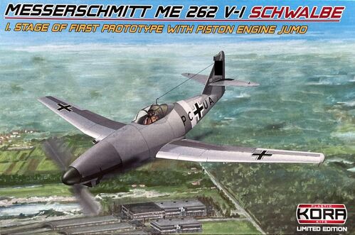 Kora Models KPK72168 Messerschmitt Me 262 V-1 Schwalbe - 1.Stage Of First Prototype With Piston Engine Jumo