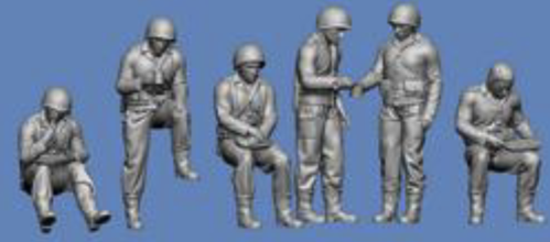 Germania-Figuren 72-WW2-239 US infantry rest - eat and drink 02