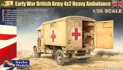 Gecko Models 35GM0068 Early War Austin K2Y Heavy Ambulance