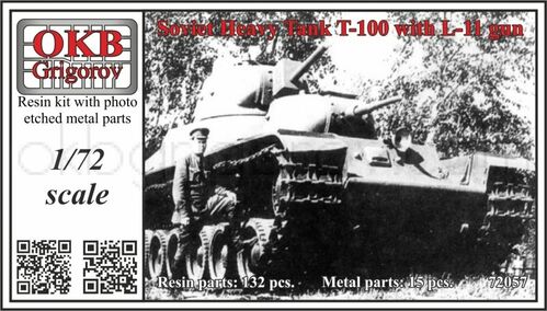 OKB Grigorov V72057 Soviet Heavy Tank T-100 with L-11 gun