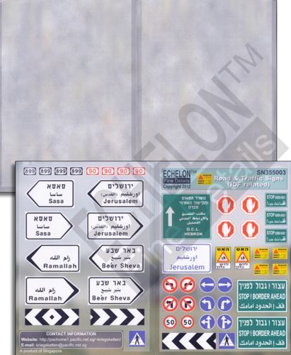Echelon Fine Details SN355003 Road and Traffic Signs IDF related