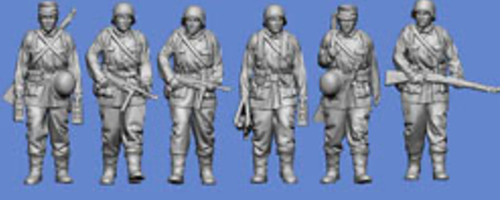 Germania-Figuren 72-WW2-142 Wehrmacht summer uniform 1940-42 Marching Infantry 02 6 figures