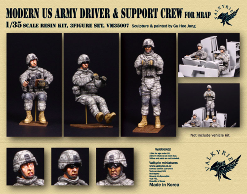 Valkyrie Miniatures 35007 Modern US Army Driver and Support Crew for MRAP