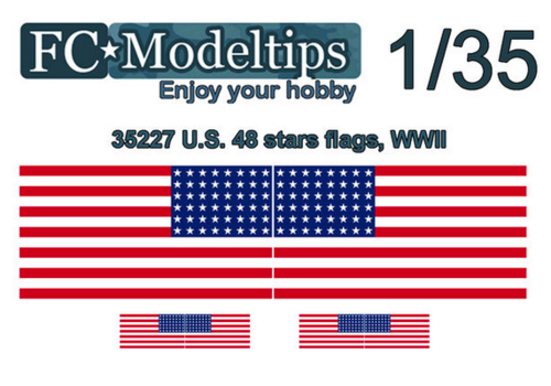 FC ModelTrend C35727 adaptable flags U.S. 48 stars WWII