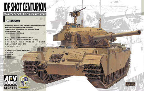 AFV Club 35159 IDF Shot Centurion Mk 5, Mk 5/1 1967 Early Type Tank