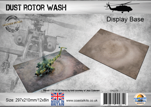 Coastal kits S176 Dust Rotor Wash Display Base 297 x 210mm