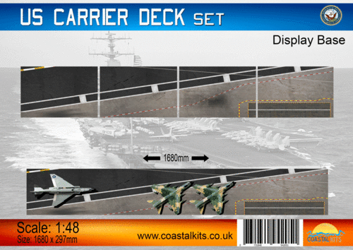 Coastal kits S365-48 1:48 US Carrier Deck Set of 4 Sections 1680 x 297mm