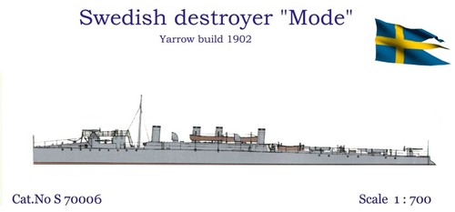 Choroszy Modelbud S70006 Swedish destroyer "Mode" Yarrow build 1902