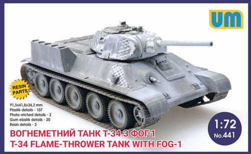 Unimodels 441 T-34 Fire-throwing tank with FOG-1