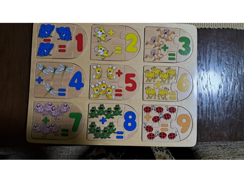 Drvena slagalica matematika