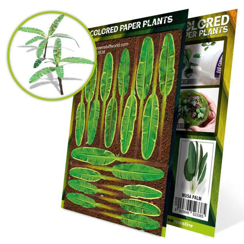 Green Stuff World 12838 Colored Paper Plants - Musa Palm