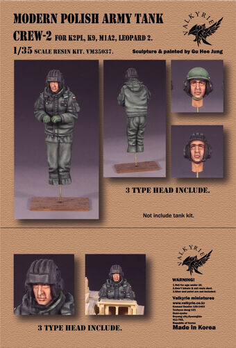 Valkyrie Miniatures 35037 Modern Polish Army Tank Crew 2 (For K2PL, K9, M1A2, Leopard 2)