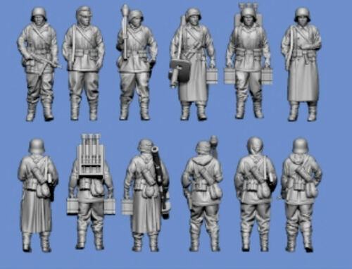 Peddinghaus-Decals 72F282 German Waffen SS Panzergrenadier marching (Ardennes - 6 figures)