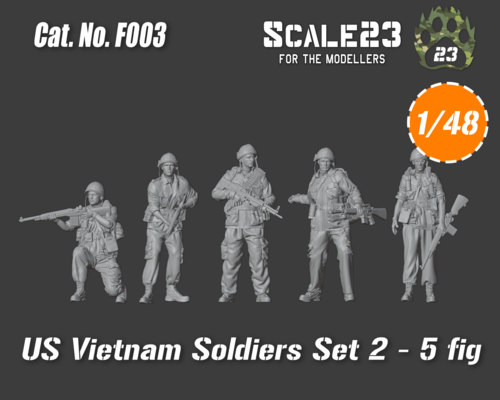 Scale23 48-F003 US Vietnam Soldiers Set 2 - 5 fig