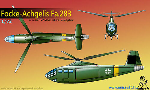 Unicraft 72113 Focke-Achgelis Fa.283 - German WWII Combat Jet Gyrocopter (Unicraft kits do not include decals)