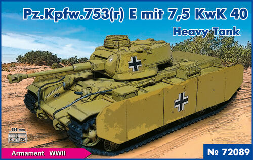 PST 72089 Pz.Kpfw.753(r) E Mit 7,5 KwK 40 Heavy Tank