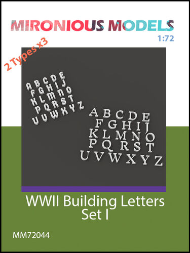 Mironious Models 72044 WWII Building Letters Set I