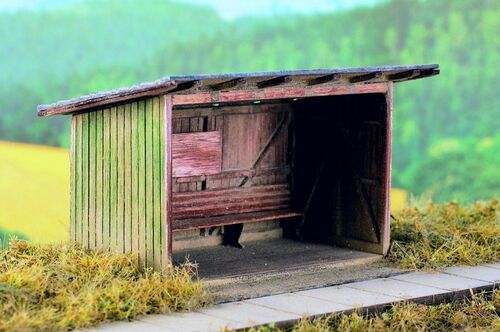 Model scene 91502 Wooden passenger shelter