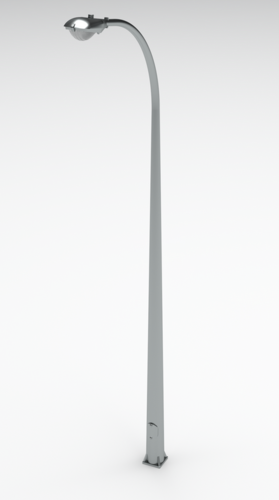 HD Models 35039 Modern single street light pole short