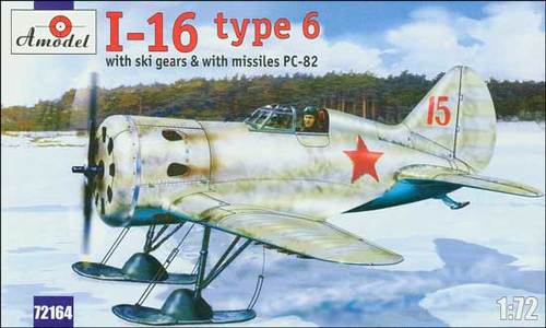A-Model 72164 Polikarpov I-16 tpe 6 with ski gearsand missiles PC-82