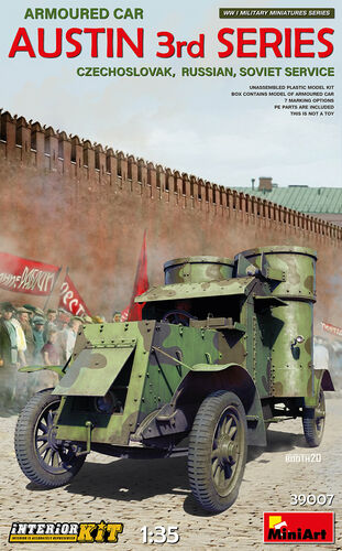 MiniArt 39007 Austin Armoured Car 3rd Series: Czechoslovak, Russian, Soviet Service with Interior Kit