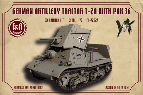 F&A Miniatures 72027 T-20 with PAK 36