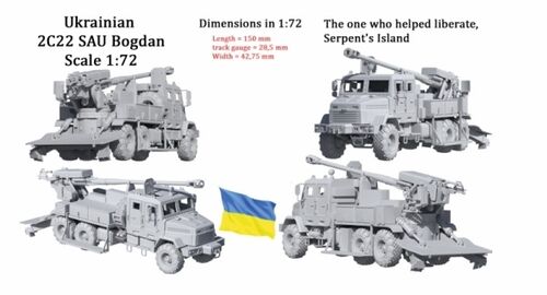 Peddinghaus-Decals 72Y001 Ukrianianian SPG 2C22 Bogdana