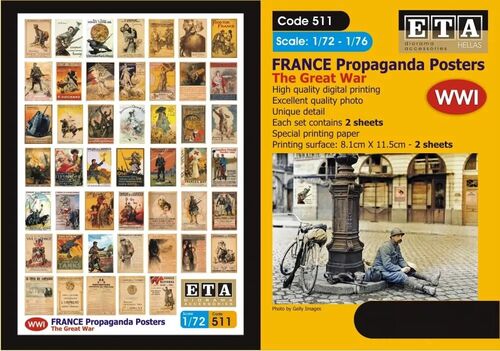 ETA DIORAMA ACCESSORIES 511 French WWI Propangada Posters