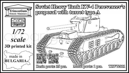 OKB Grigorov TRV72011 Soviet Heavy Tank KV-4, Pereverzev´s Proposal With Turret Type A