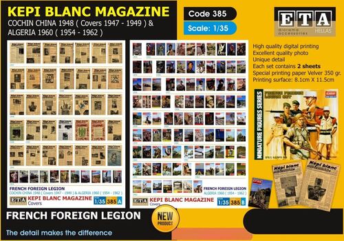 ETA DIORAMA ACCESSORIES 385 Kepi Blanc - France Magazine (1947-1949 & 1954-1962)