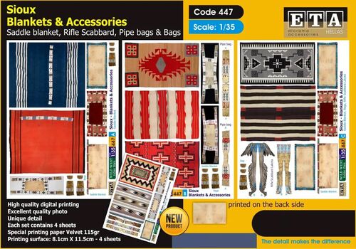 ETA DIORAMA ACCESSORIES 447 Old West - Sioux Blanket & Accessories
