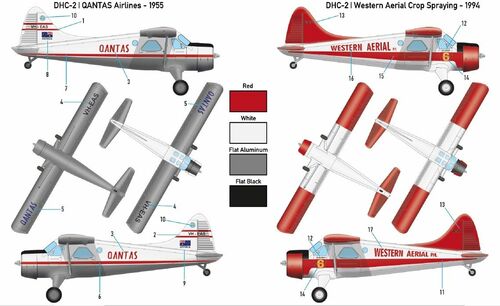 Miniwing 365 de Havilland Canada DHC-2 Beaver - Civilian users (1 kit boxed, 2 decal versions, canopy mask​​​​​​​)