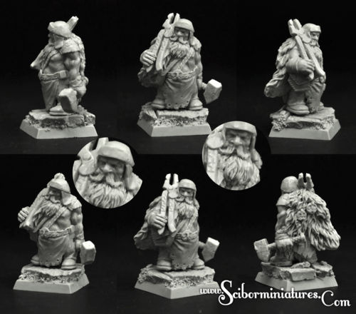 Scibor Monstrous Miniatures 28FM0229 Dwarf Blacksmith #3