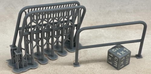 EMP3D 72120108 Barierki metalowe proste 200 - 3 sztuki