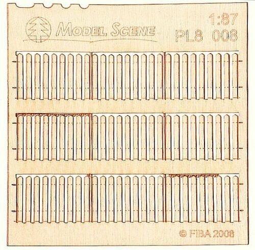 Model scene PL8-008 Stockade Fence Boards - Wider Size