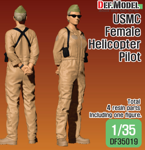 DEF Model DF35019 USMC Female Helicopter Pilot standing