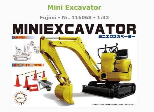 Fujimi 116068 Mini Excavator