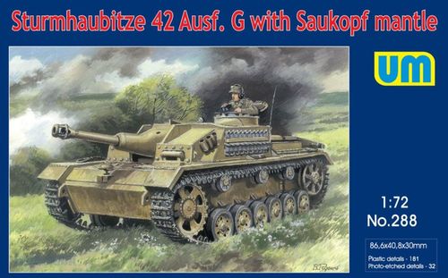 Unimodels 288 Sturmhaubitze 42 Ausf.G with Saukopf mantle