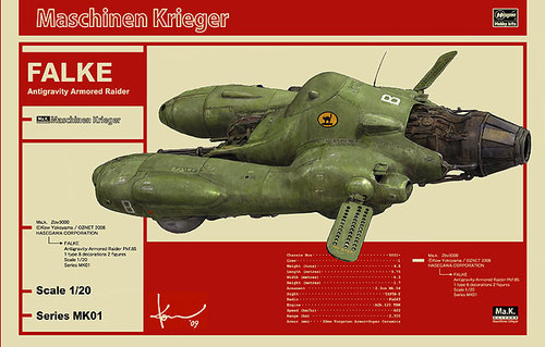 Hasegawa 64001 MK01 Antigravity Armored Raider pkf.85 Falke