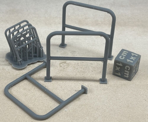 EMP3D 43120106 Barierki metalowe proste 100 (3 sztuki)