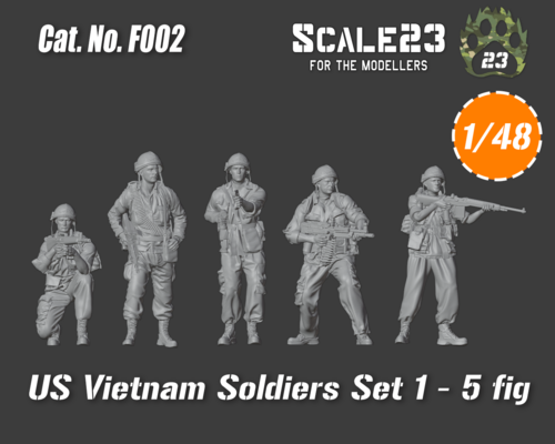 Scale23 48-F002 US Vietnam Soldiers Set 1 - 5 fig