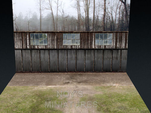 Noy's Miniatures 14412 Airfield WWI Set with Bonus Backdrop - Display Base