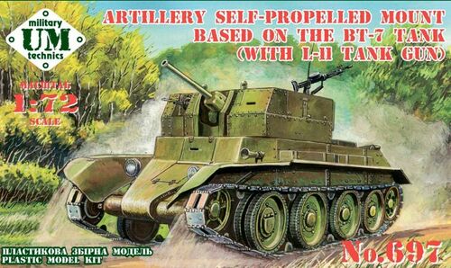UM MT 697 Artillery Self-Propelled Mount Based on the BT-7 Tank (With L-11 Tank Gun)