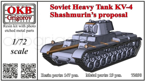 OKB Grigorov V72090 Soviet Heavy Tank KV-4, Shashmurin’s proposal